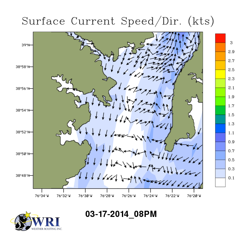 Weather Routing, Inc. (WRI) Tidal Currents Maps