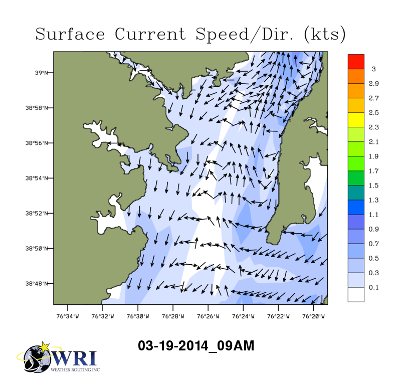Weather Routing, Inc. (WRI) Tidal Currents Maps