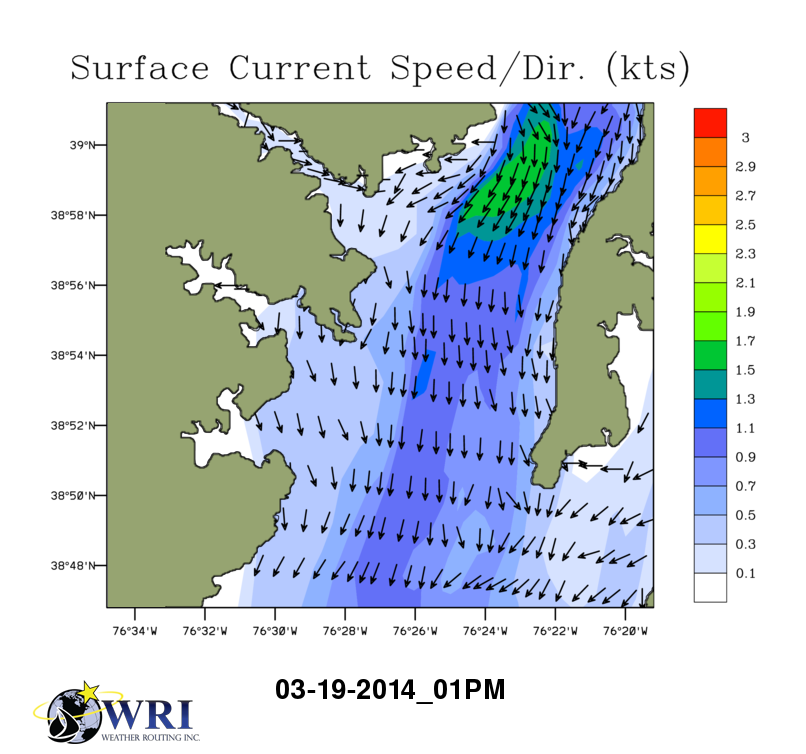 Weather Routing, Inc. (WRI) Tidal Currents Maps